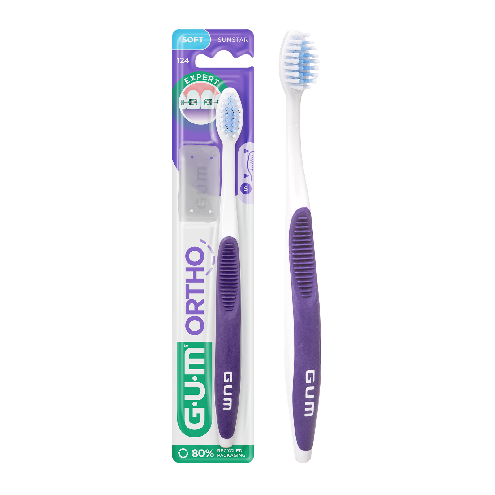 GUM® SONIC ORTHO Battery Powered Electric Toothbrush