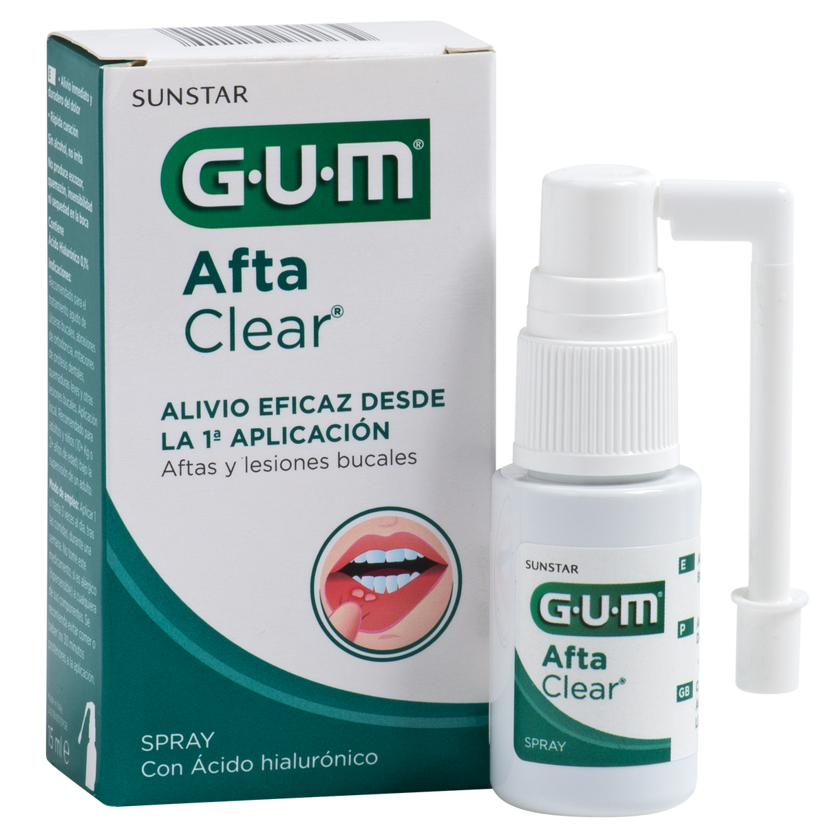 El spray GUM® AftaClear el alivio para las aftas bucales