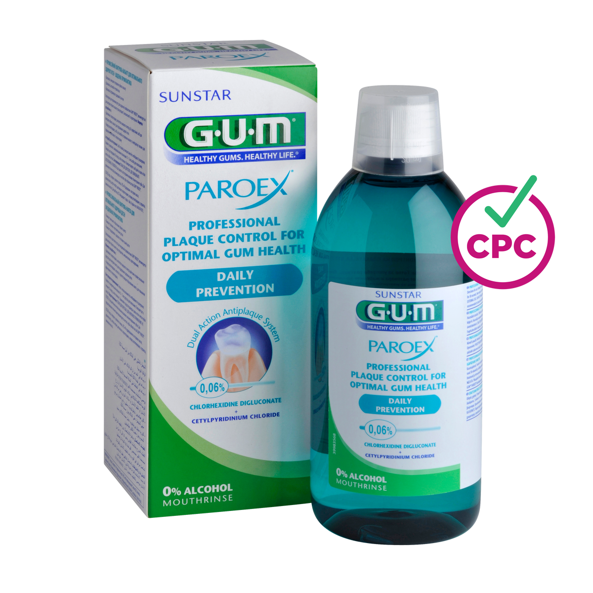 GUM® PAROEX® 0,06% Płyn do płukania do codziennej pielęgnacji