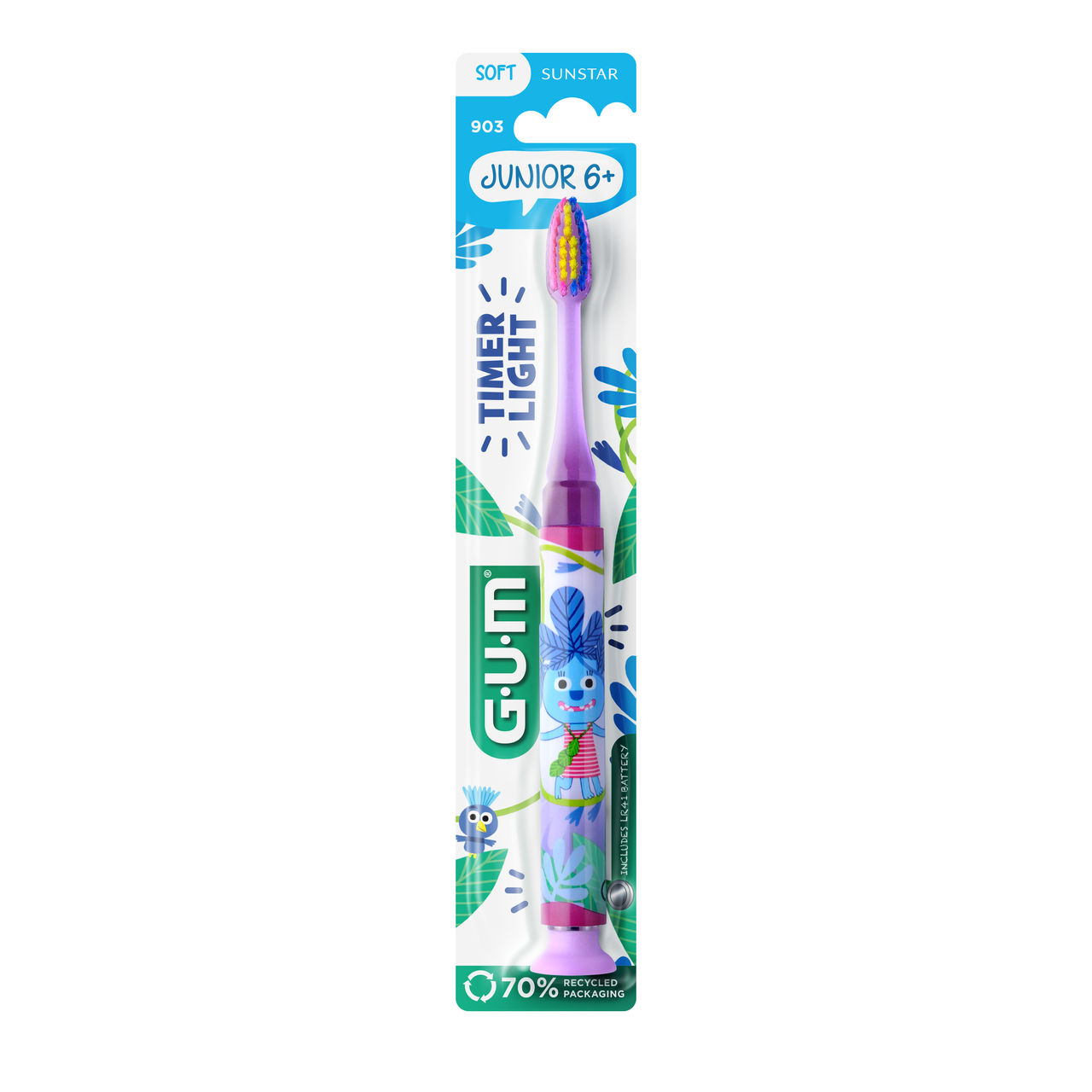 GUM® LIGHT-UP Toothbrush - With 2 minutes blinking light