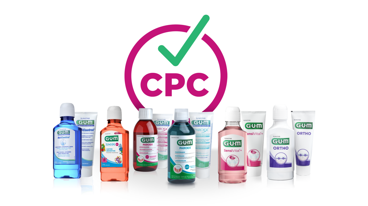 GUM® Toothpastes and Mouthwashes with CPC to help your patients